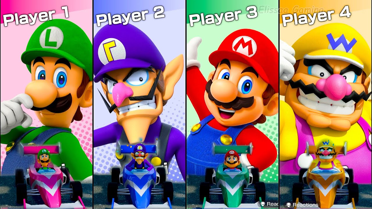 Super Mario Party Jamboree: Roll 'em Raceway | Luigi Vs Waluigi Vs ...