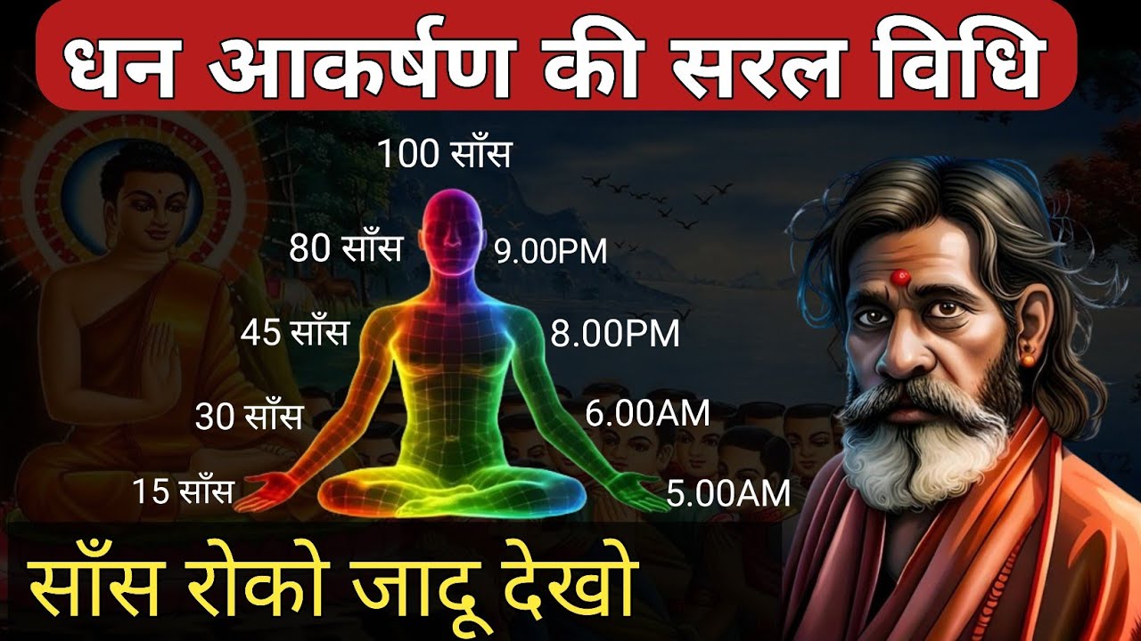साँस रोको चमत्कार देखो. Dhyan ki saral vidhi. The easiest way to ...