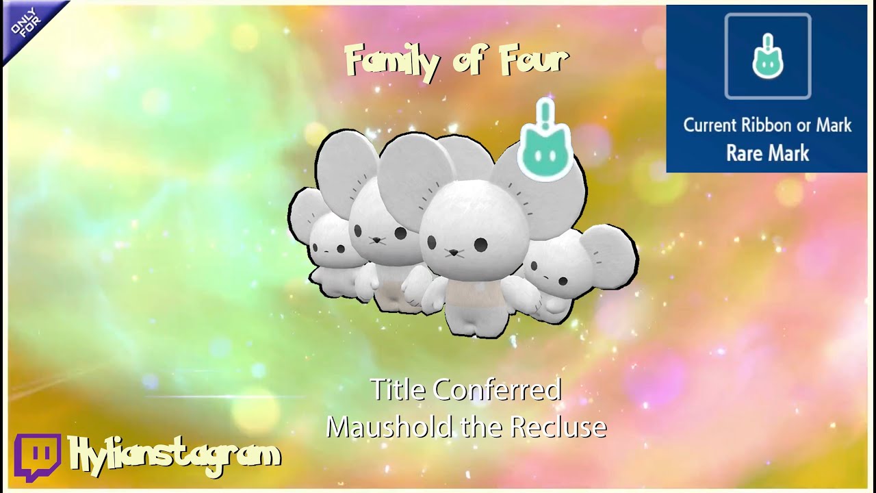 Rare Mark Shiny Maushold - 4 Family - YouTube