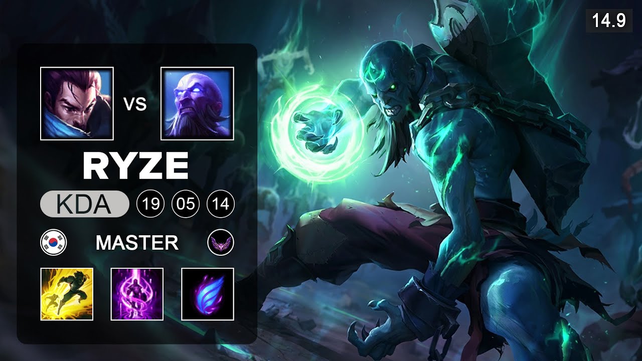 Ryze vs Yasuo Mid - KR Master - Patch 14.9 Season 14 - YouTube