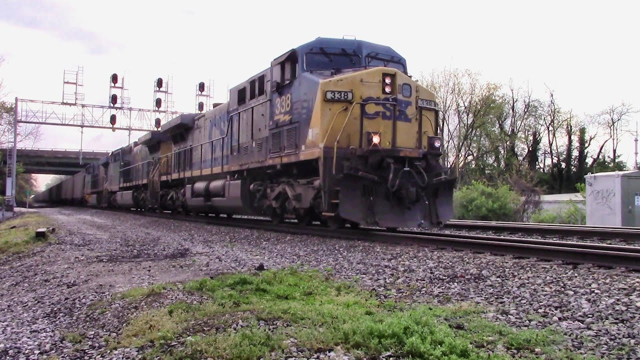 YN2 CW44AC leads CSX E725-25 west pass St Denis MD - YouTube