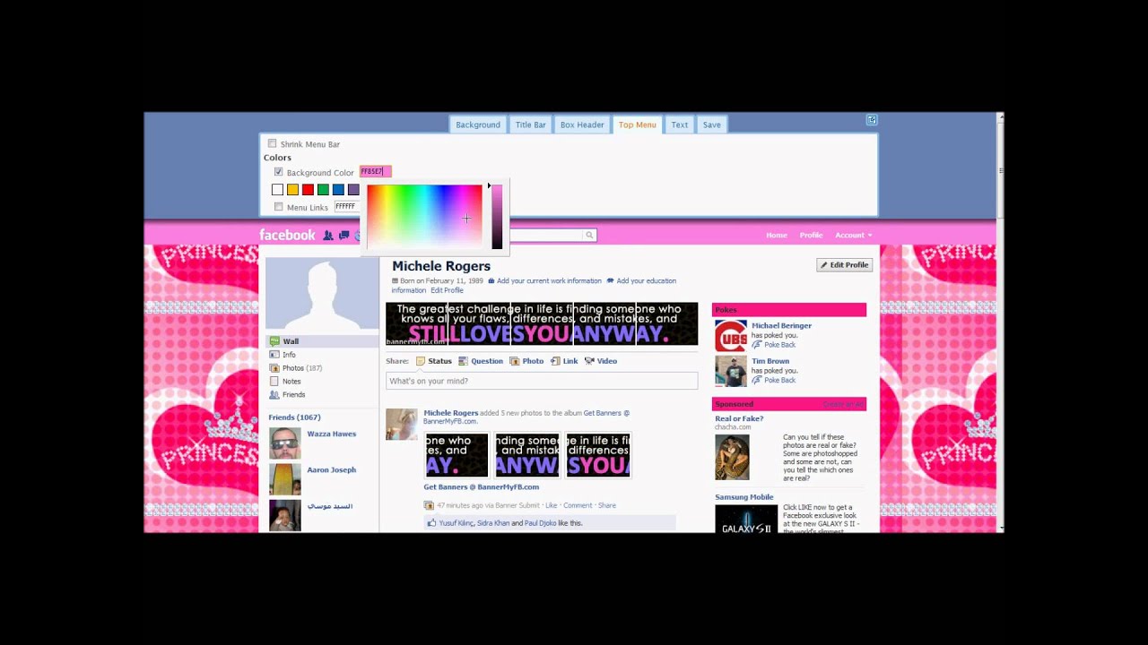 How to make your own Facebook theme - YouTube