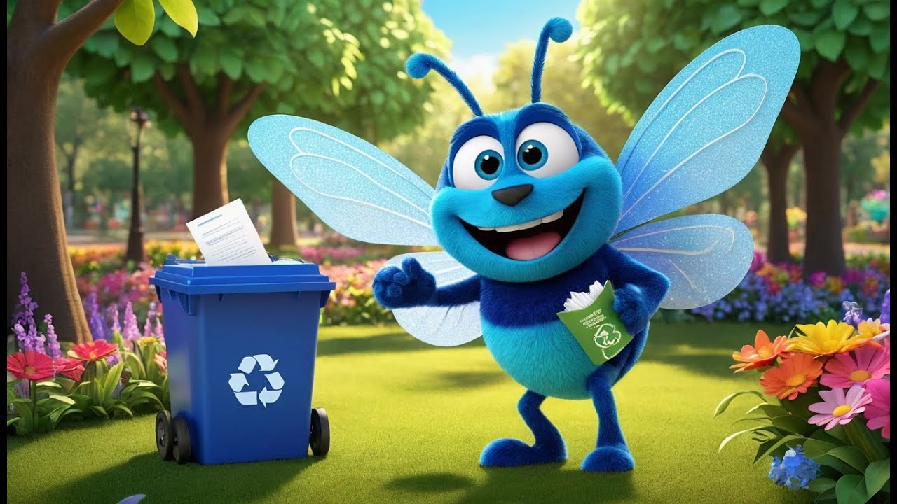 Five Little Bugs in the Bin | Fun Counting and Nature Song for Kids ...