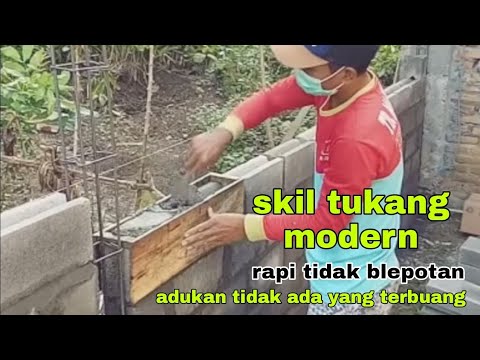 pasang batako lebih tepat dan padat dengan menggunakan alat bantu yang ...