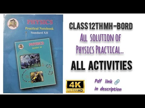 Class 12th PHYSICS Practical All Answers Arts And Science HSC ...