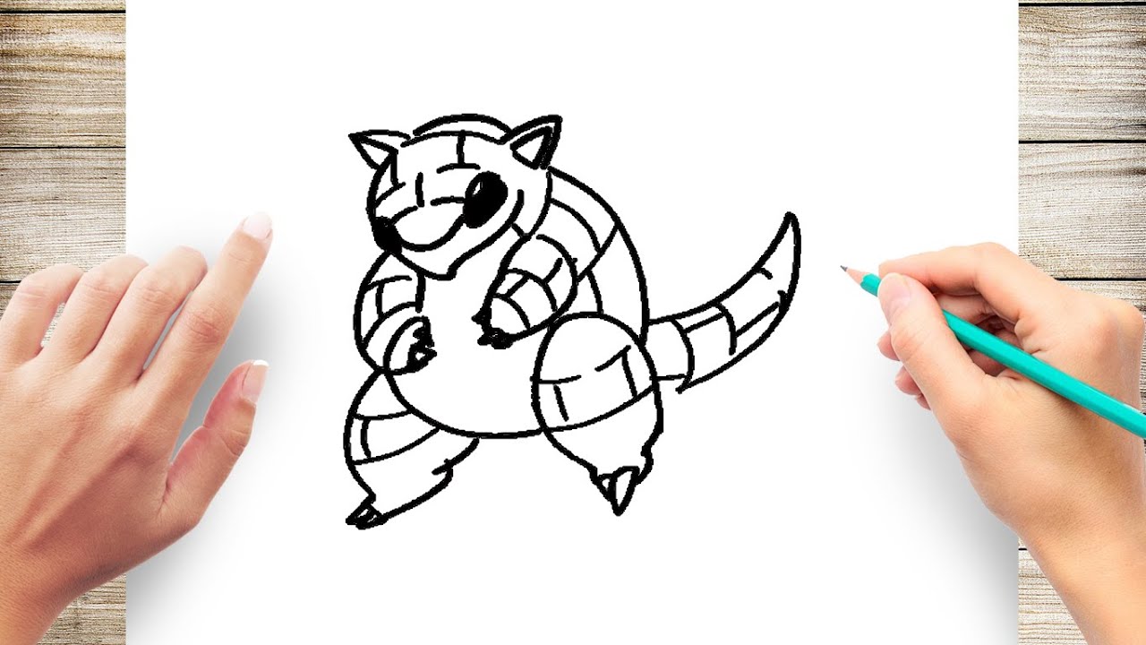 How to Draw Sandshrew Step by Step - YouTube