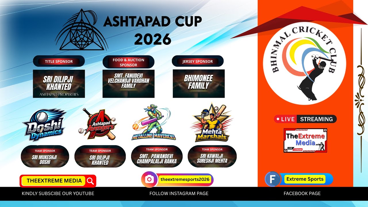 ASHTAPAD CUP 2026 | LIVE - FINAL DAY | BHINMAL CRICKET CLUB ...