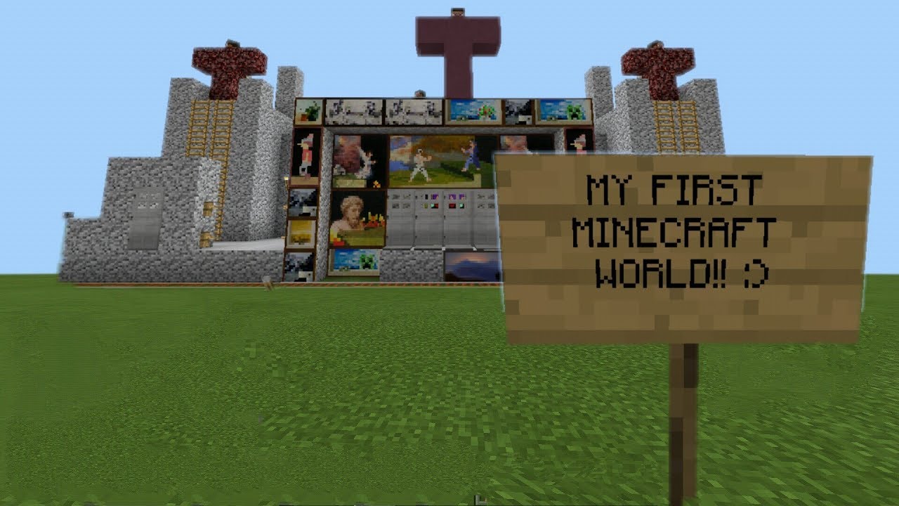 My first ever Minecraft world...... - YouTube