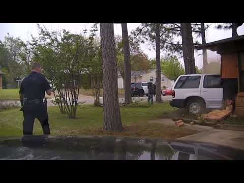 Police dash cam captures video of house exploding in Texas - YouTube