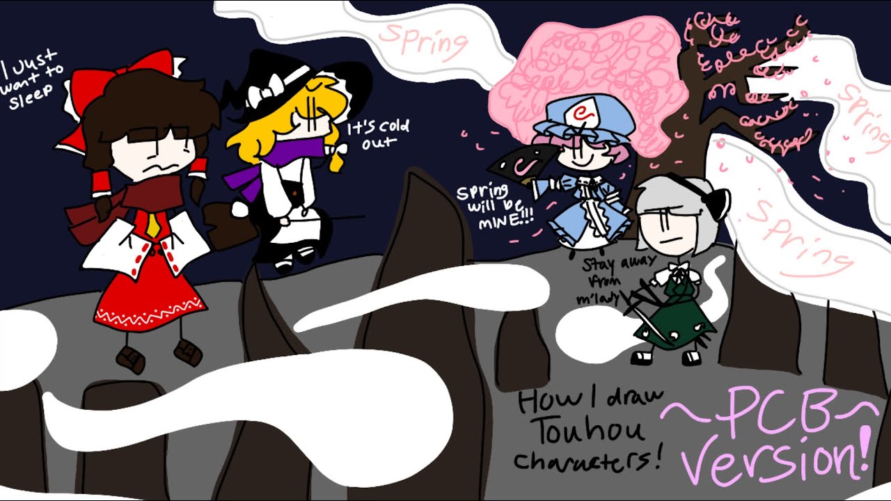 How I draw Touhou Project Characters [ PCB Version ] - YouTube