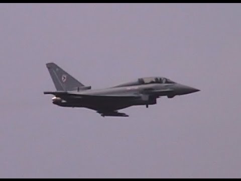 RAF Eurofighter Typhoon T1 fast jet - Biggin Hill - YouTube