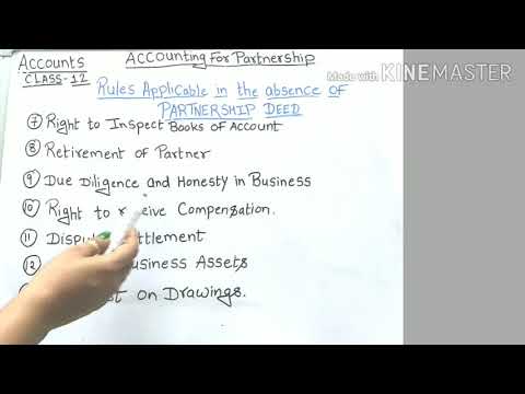 Rules applicable in the absence of partnership deed(7 to 14)class 12th ...