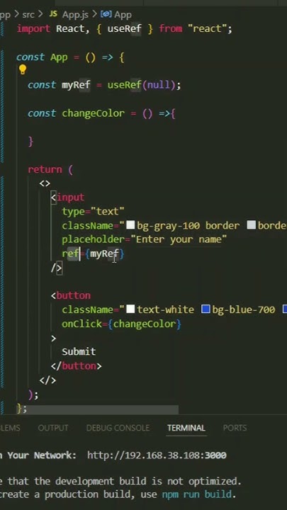 Useref Hook In React Fyp React Javascript Viral Shorts Webdevelopment Frontend Youtube