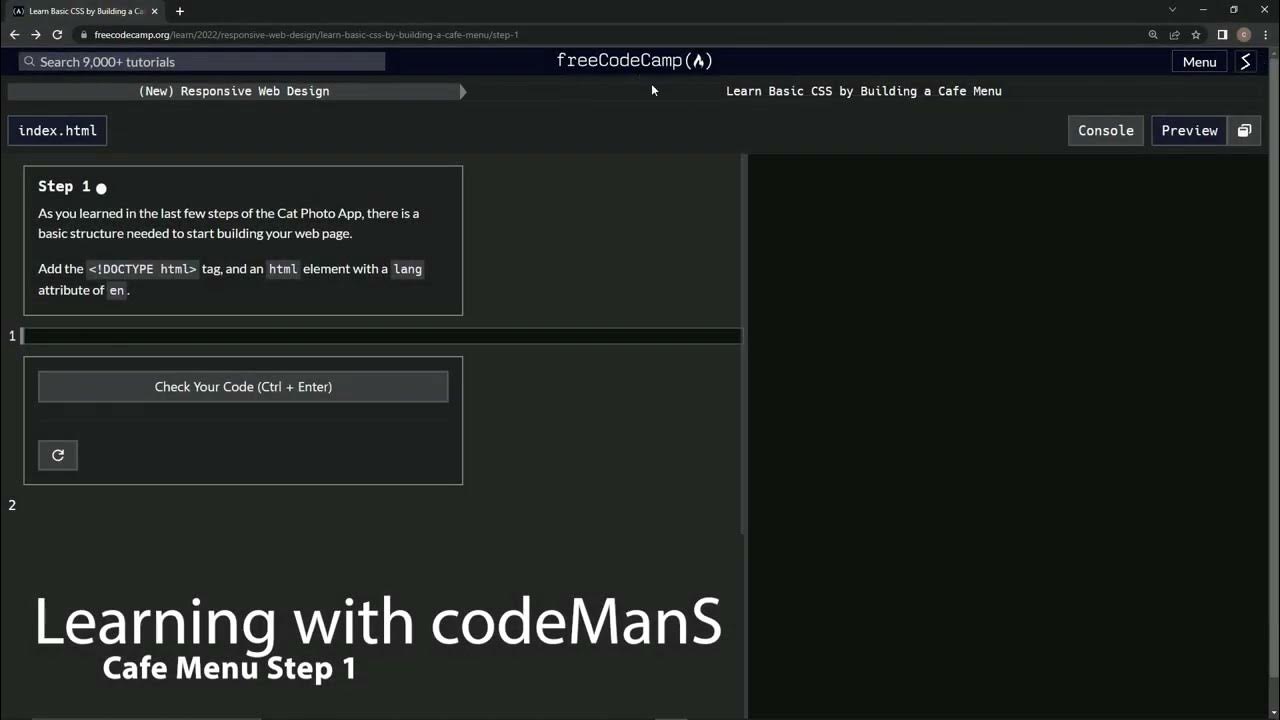 Learn Basic CSS by Building a Cafe Menu - Step 1 - YouTube