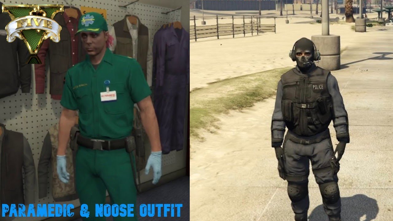 gtav how to get the paramedic and the noose outfit grandtheftauto v ...