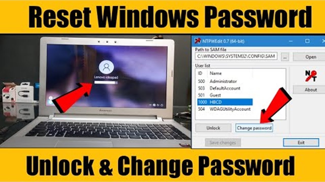 How to reset password on windows 10 - របៀបដោះលេខកូដកុំព្យូទ័រ - YouTube