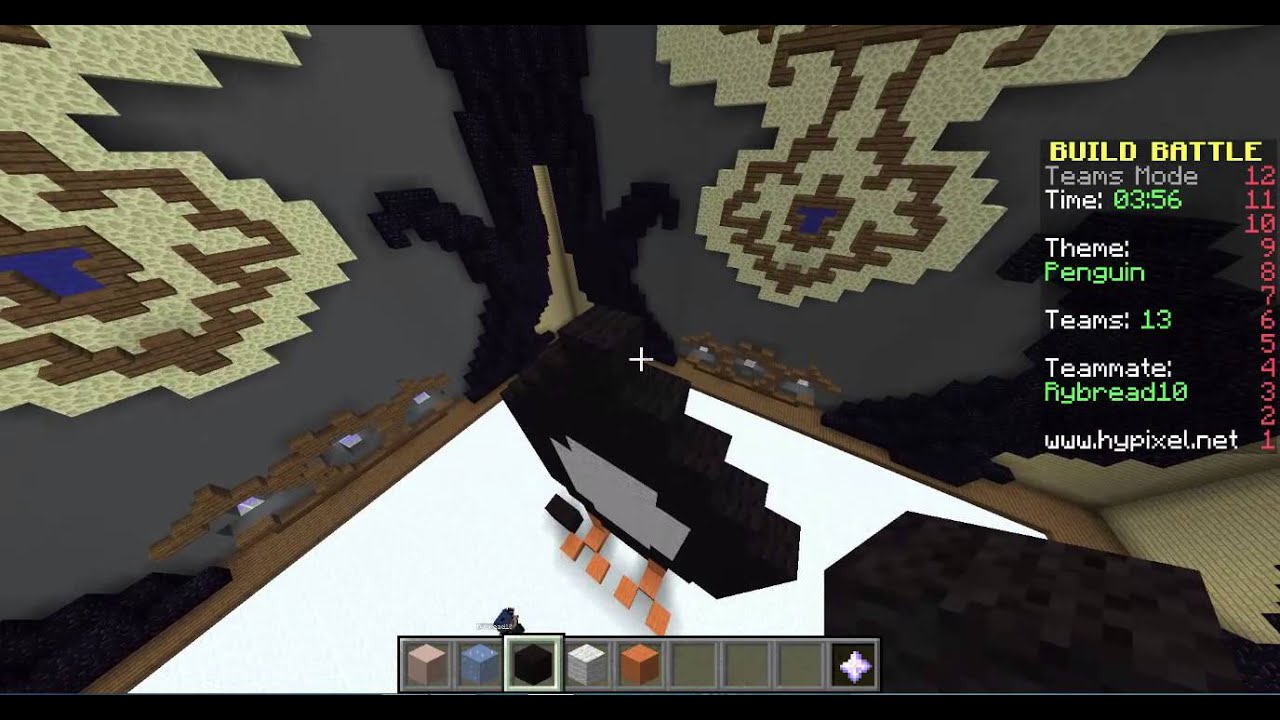 PENGUINS EVERYWHERE! MINECRAFT BUILD BATTLE BUDS! - YouTube