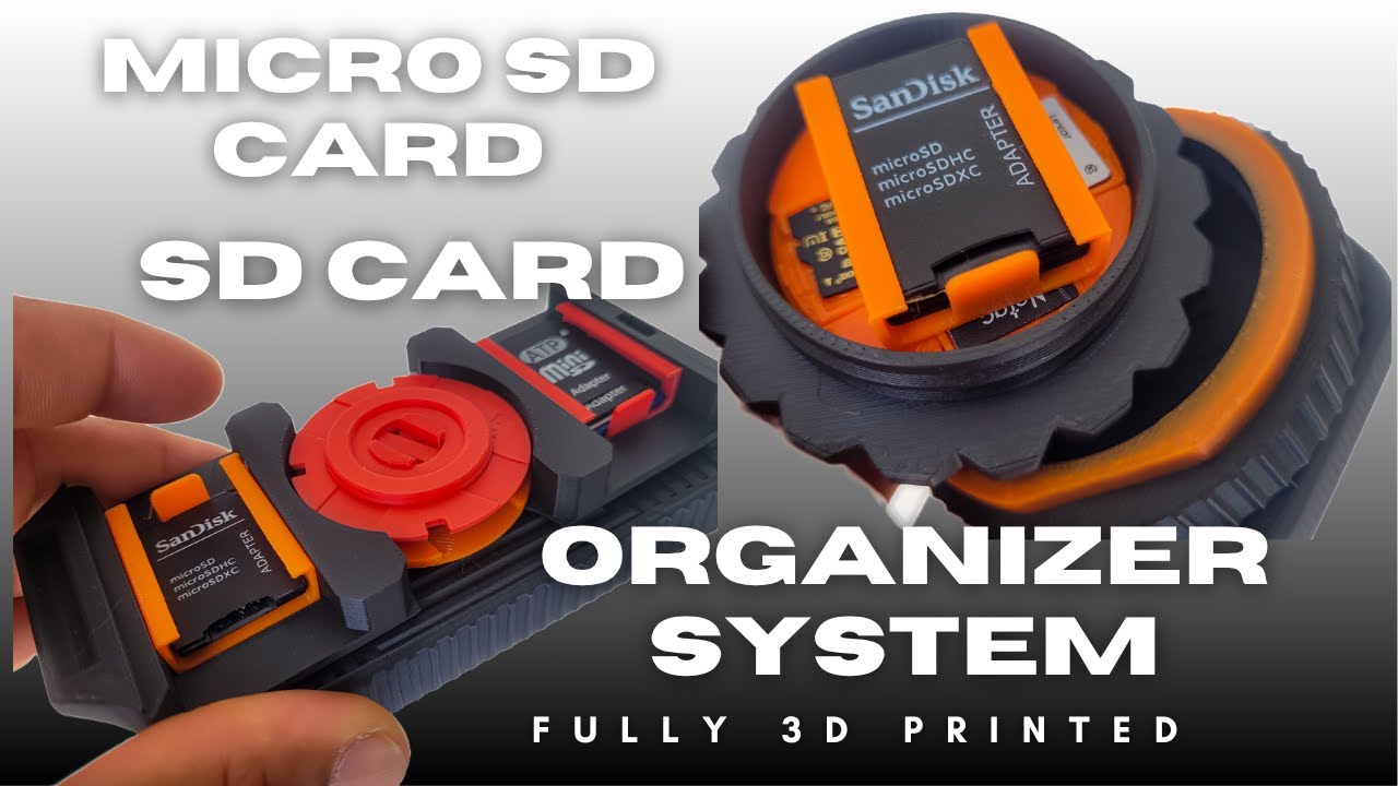 3D Printable Memory Card Organizer System - YouTube