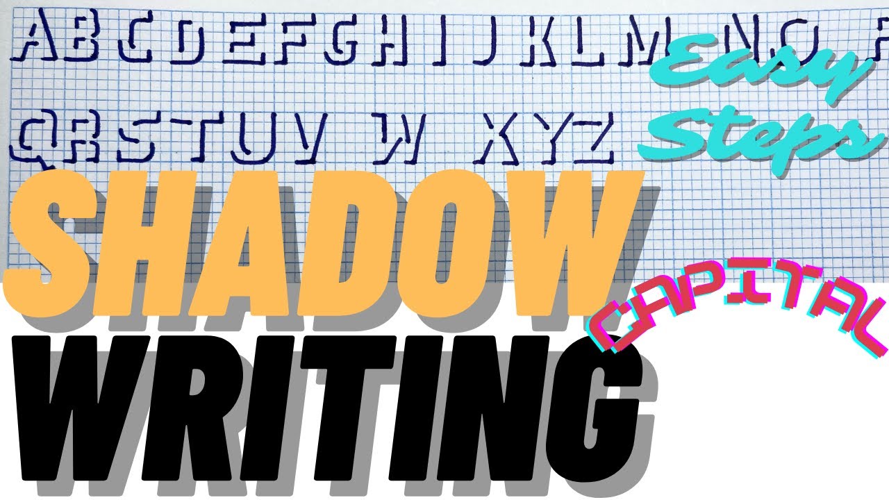 Neat and Clean Shadow Letter Writing |3D letter writing| How to write ...
