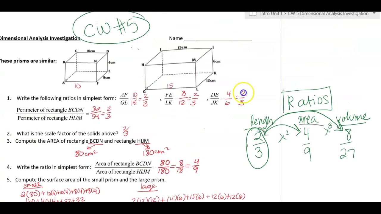 Ratios scale, area, volume (introduction) - YouTube