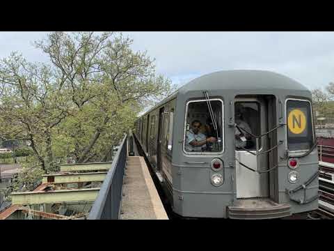 ⁴ᴷ MTA New York City Subway: Coney Island bound R68 (N) Train @Fort Hamilton Parkway (BMT WEST ...