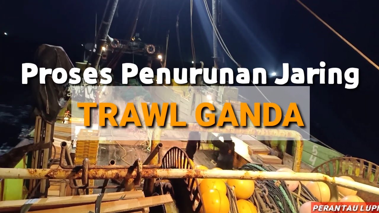 FISHING KOREA || begini proses penurunan jaring trawl / pukat hela ...