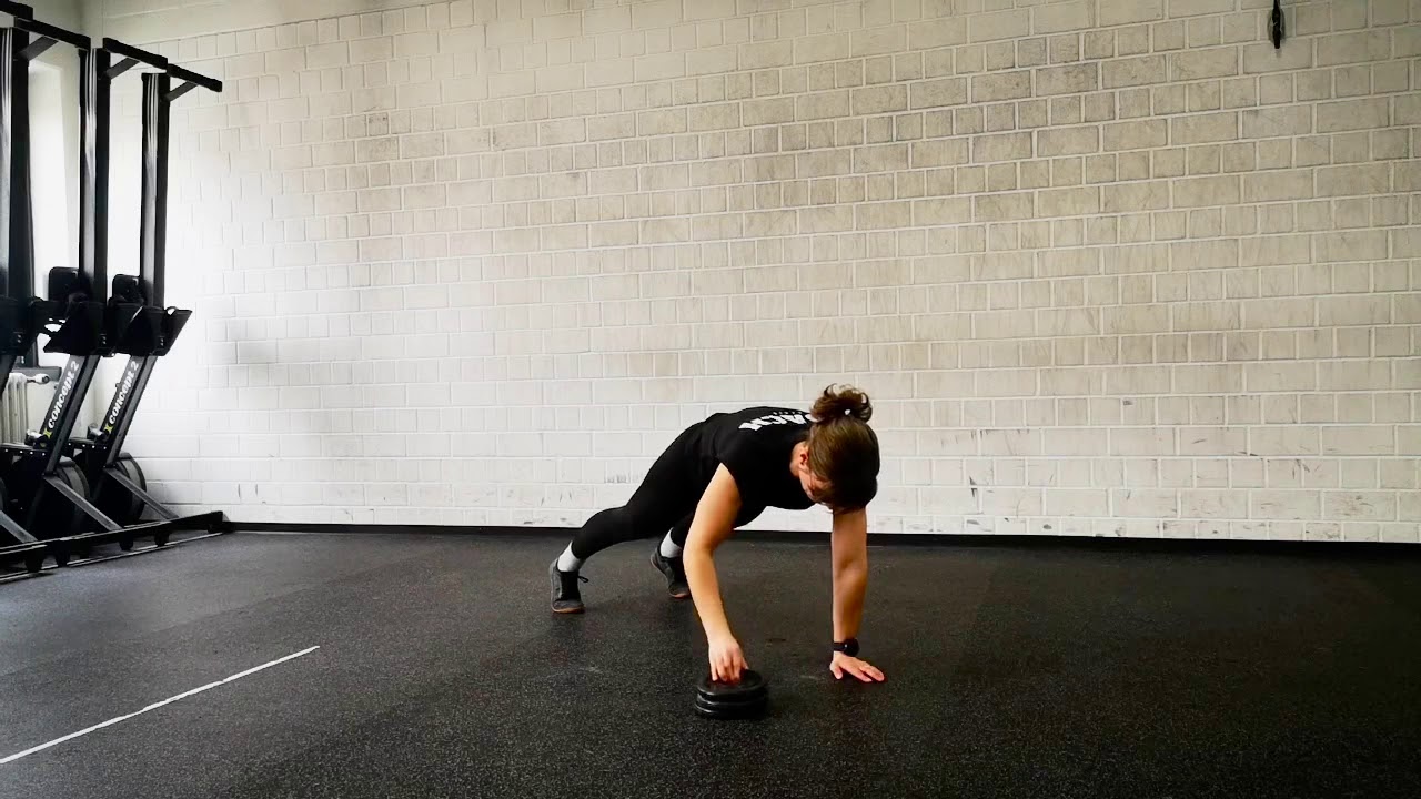 Push Up Plank With Plate Stack - YouTube