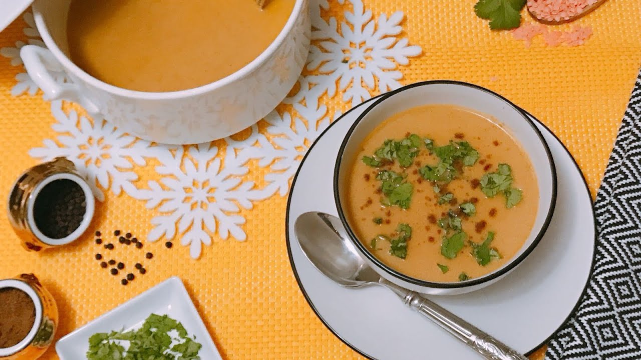 Soupe indienne aux lentilles / indian lentill soup - YouTube