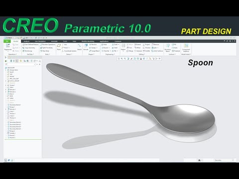 CREO Parametric _ Spoon - YouTube