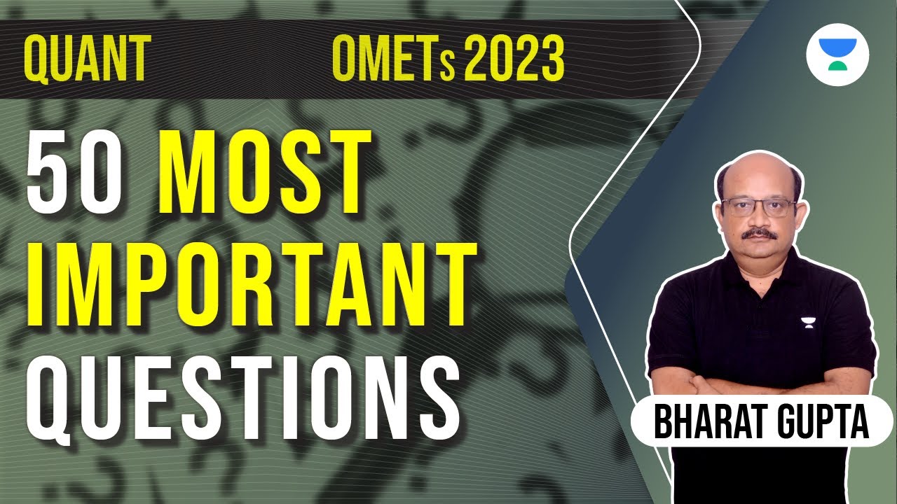 50 Most Important Questions | OMET 2023 | Bharat Gupta - YouTube