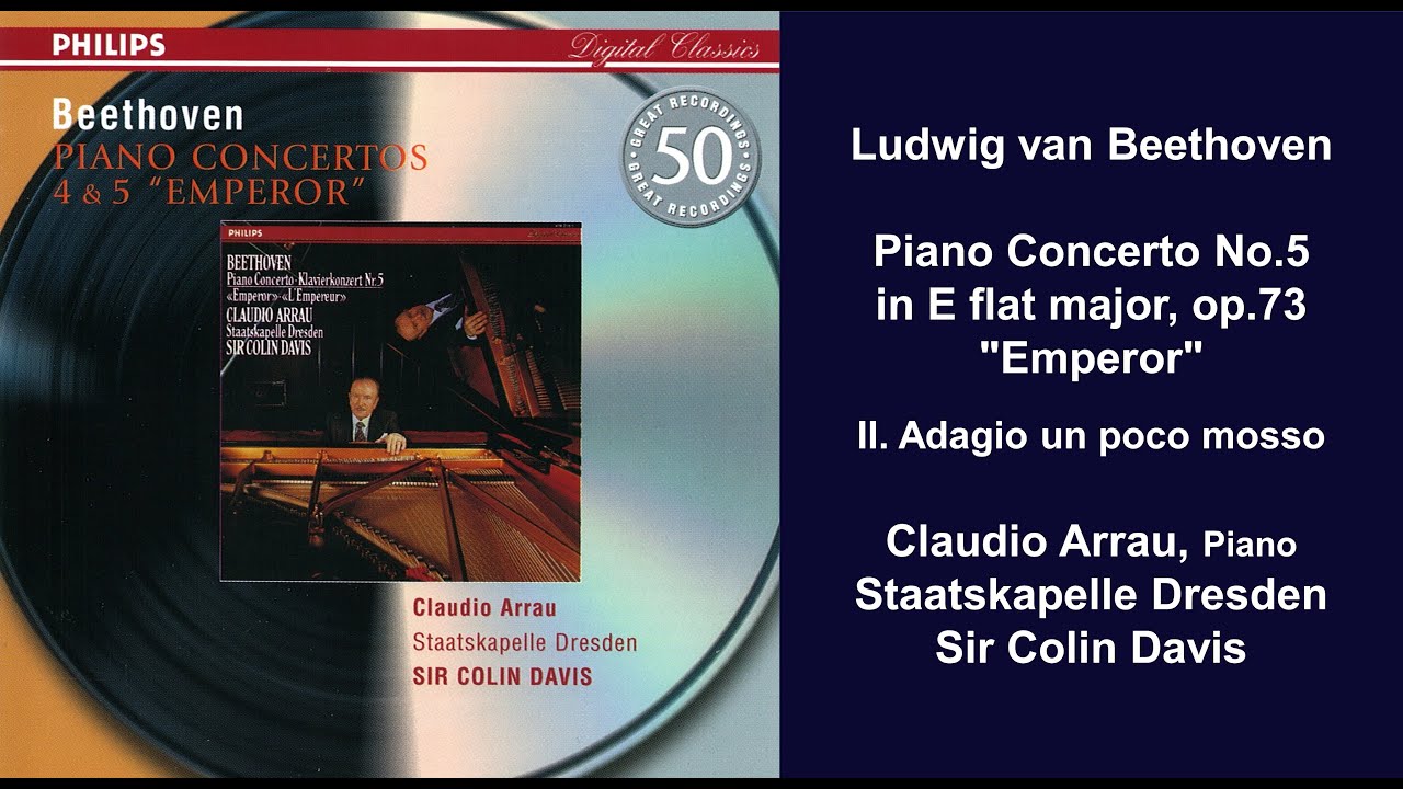Ludwig van Beethoven: Piano Concerto No.5, op.73 "Emperor" - II. Adagio ...