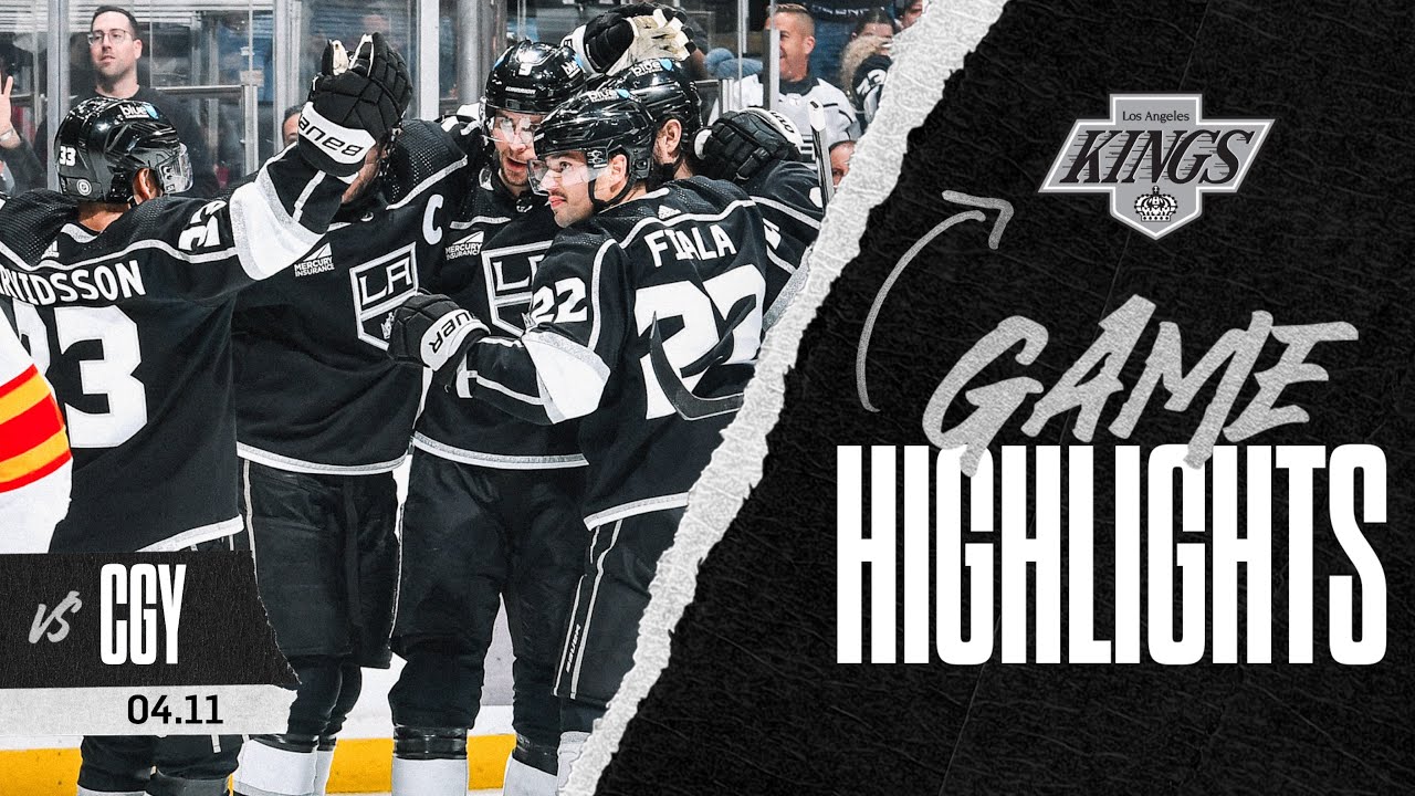 LA Kings Beat the Calgary Flames and Clinch a NHL Playoff Berth! | Game ...