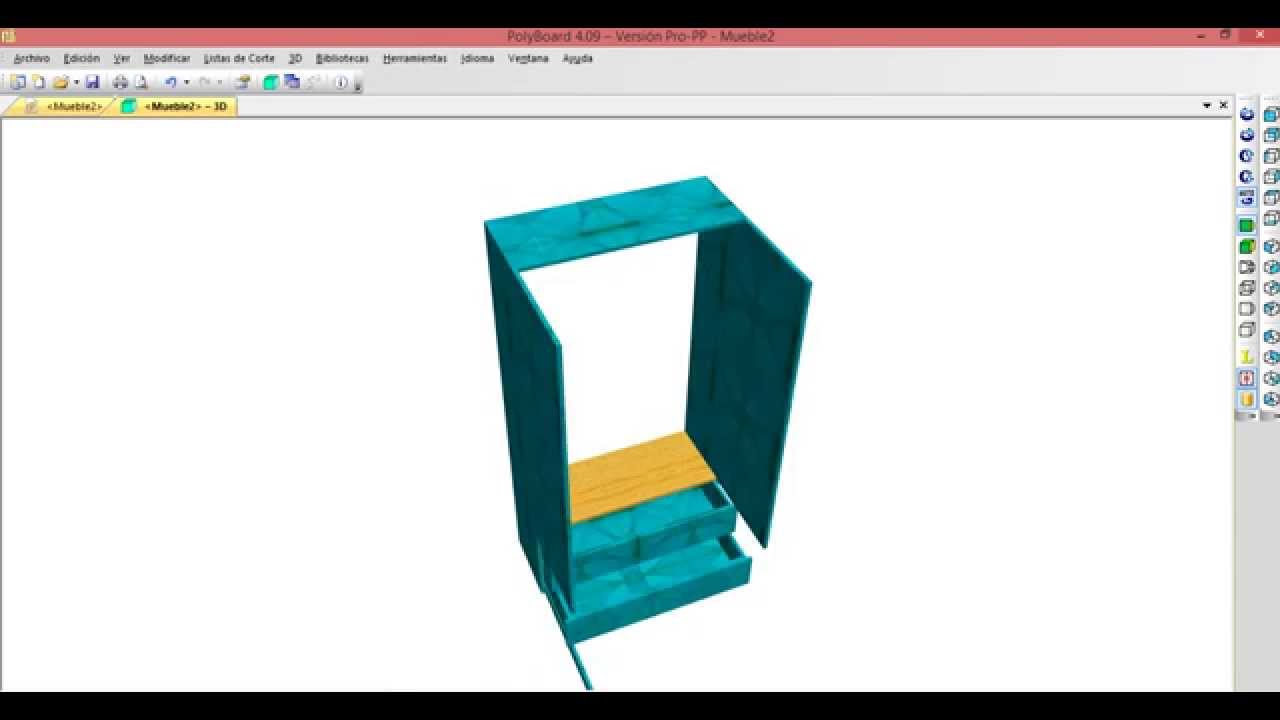 polyboard 4.9 mueble de melamine tutorial facil ropero dando color ...