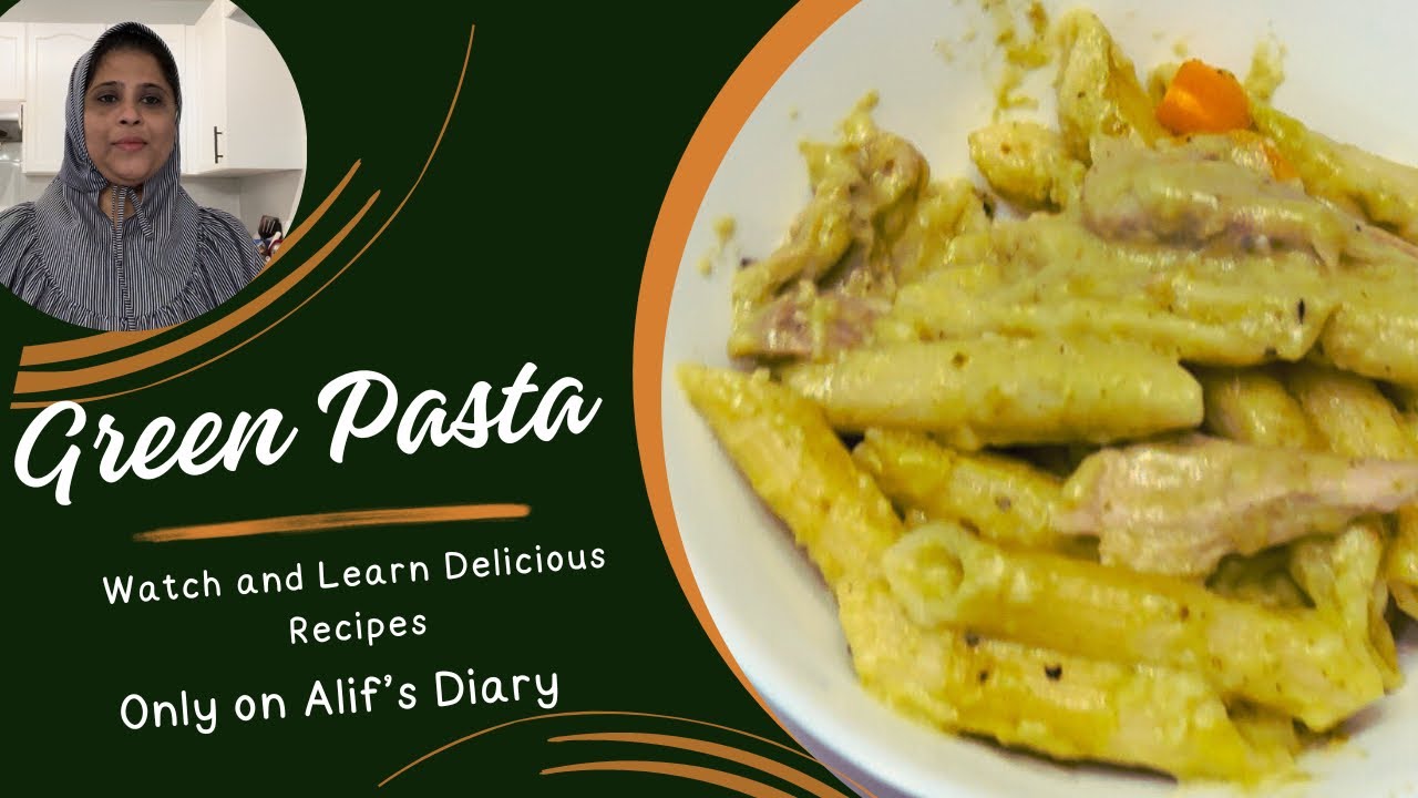 How to make Green Chicken Pasta| Pasta with left over Gravy - YouTube