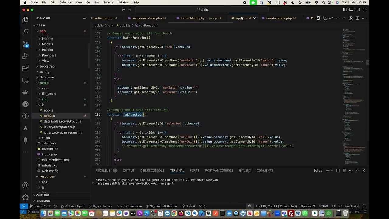 Code Review : Laravel Letters correspondence application - YouTube