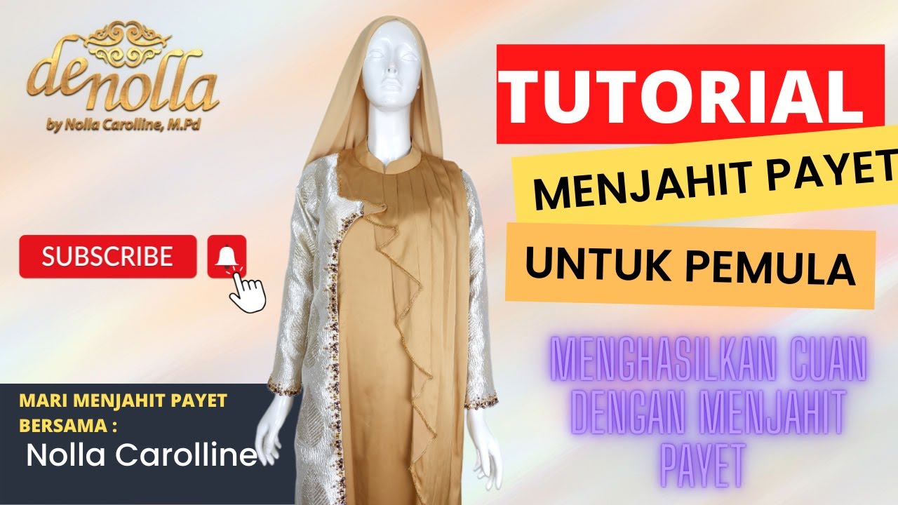 Tutorial Memasang Payet untuk Pemula (menghasilkan cuan dengan menjahit ...