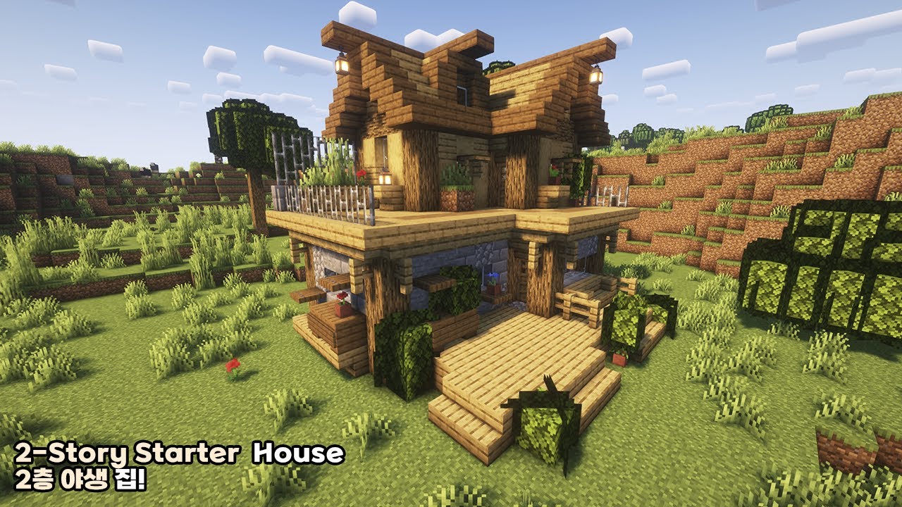 ⛏️ Minecraft Building Tutorial | Build a 2-Story Starter House You’ll ...