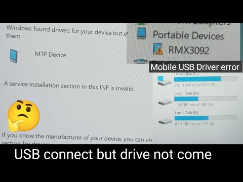MTP Driver Problem Windows 10 | A Service Installation Section In This ...