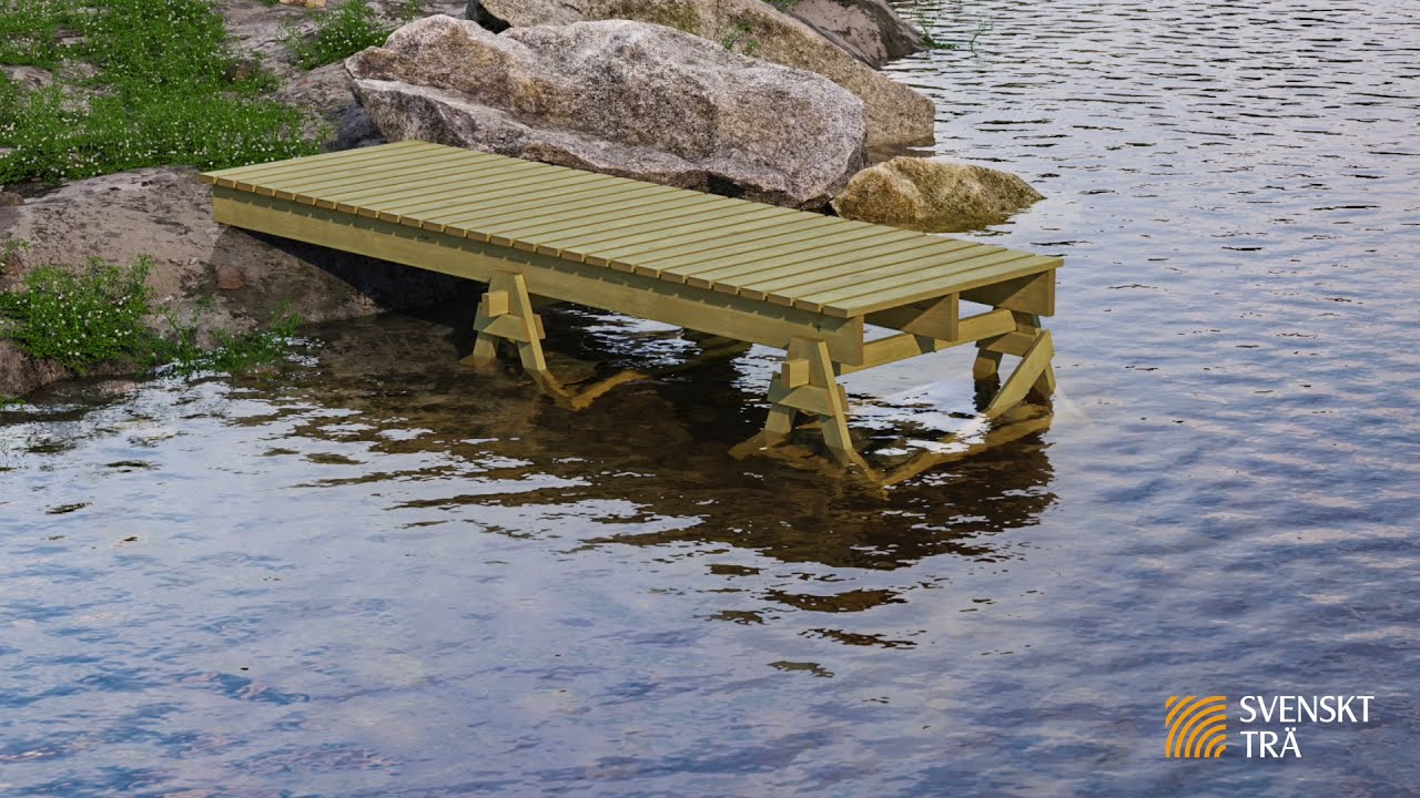 Så bygger du en brygga med bockar - YouTube