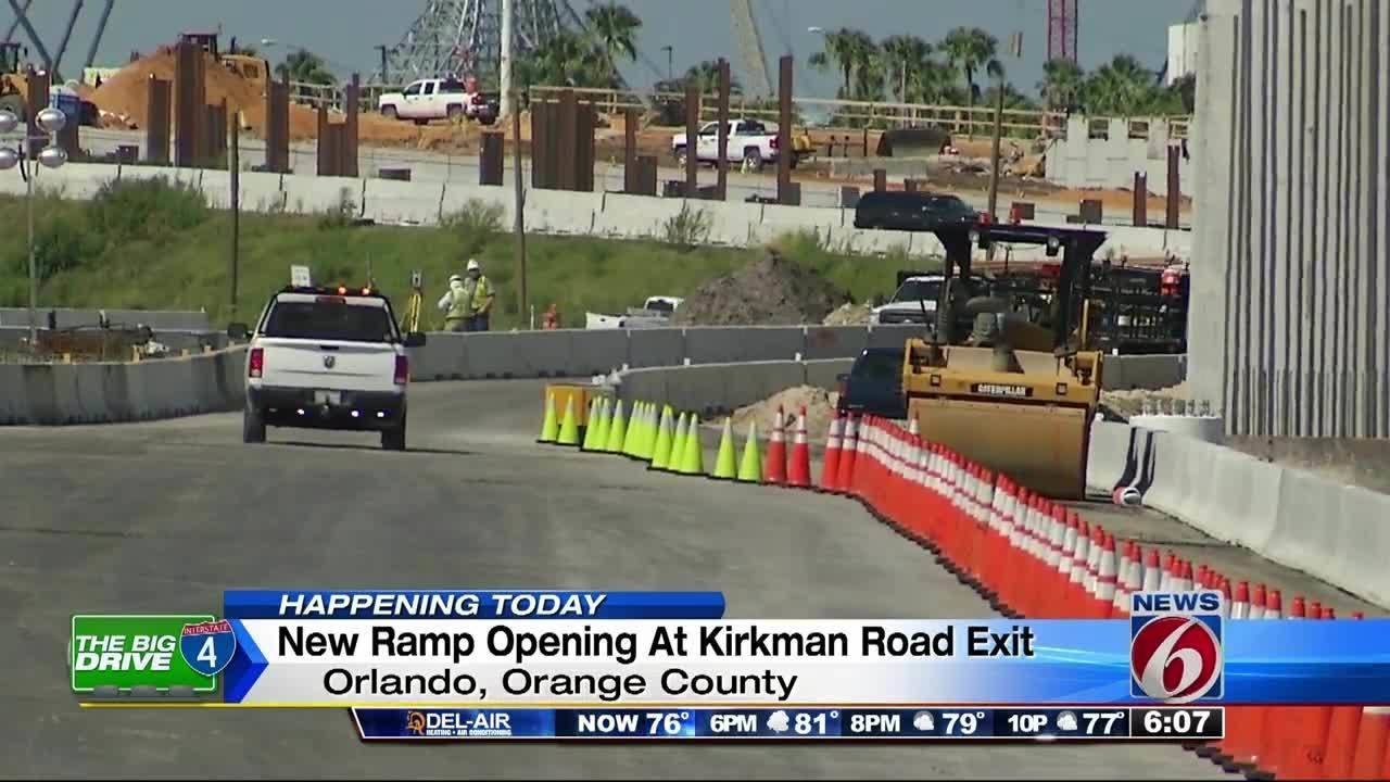 I-4 ramp to Kirkman Road sees big change - YouTube