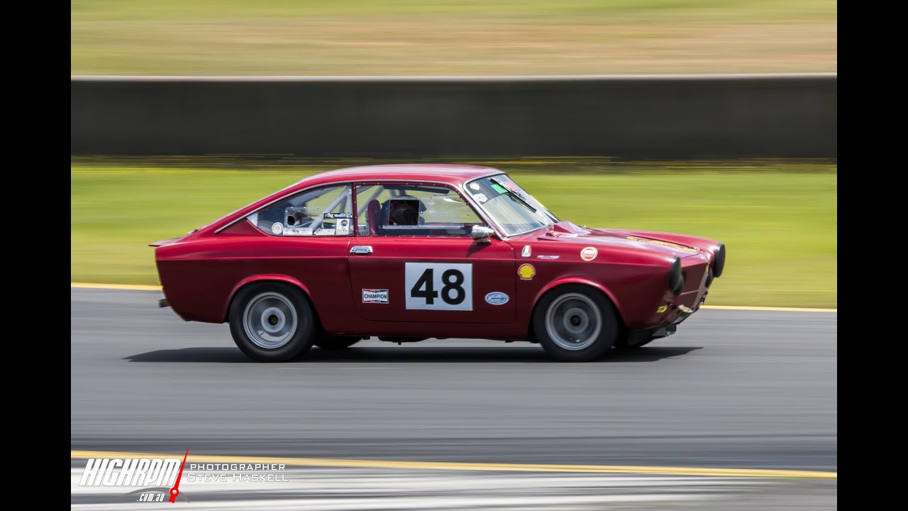 Supercharged Fiat 850 Coupe at Sydney Motor Sport Park - YouTube