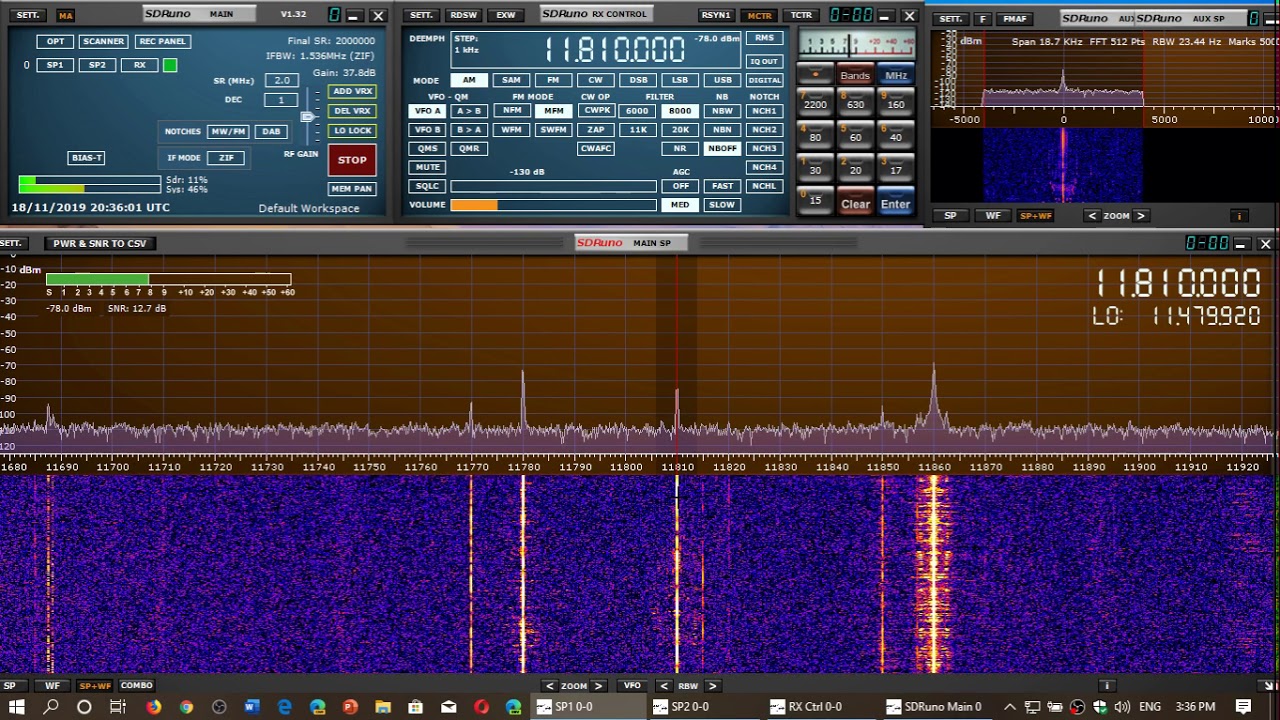 2030 UT Scan 25 meter band with comments and observations November 18th ...
