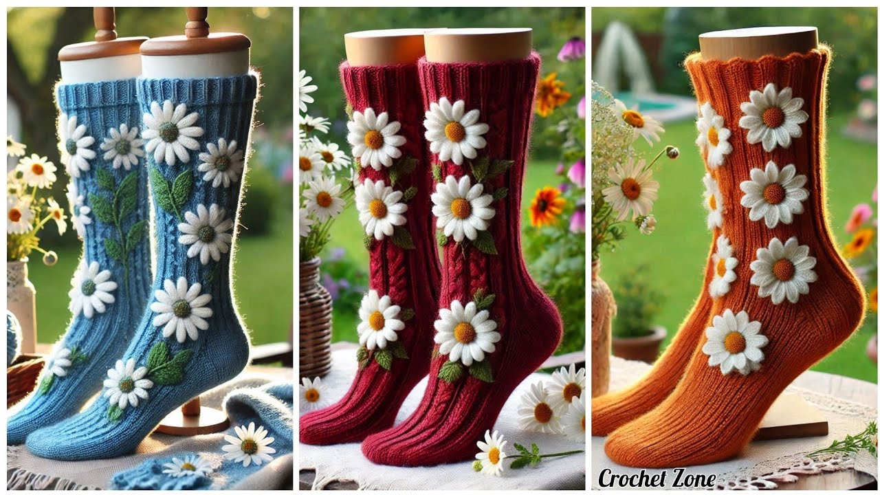 "Cozy Stitches: Crochet Winter Socks Design" Crochet Ladies Winter ...