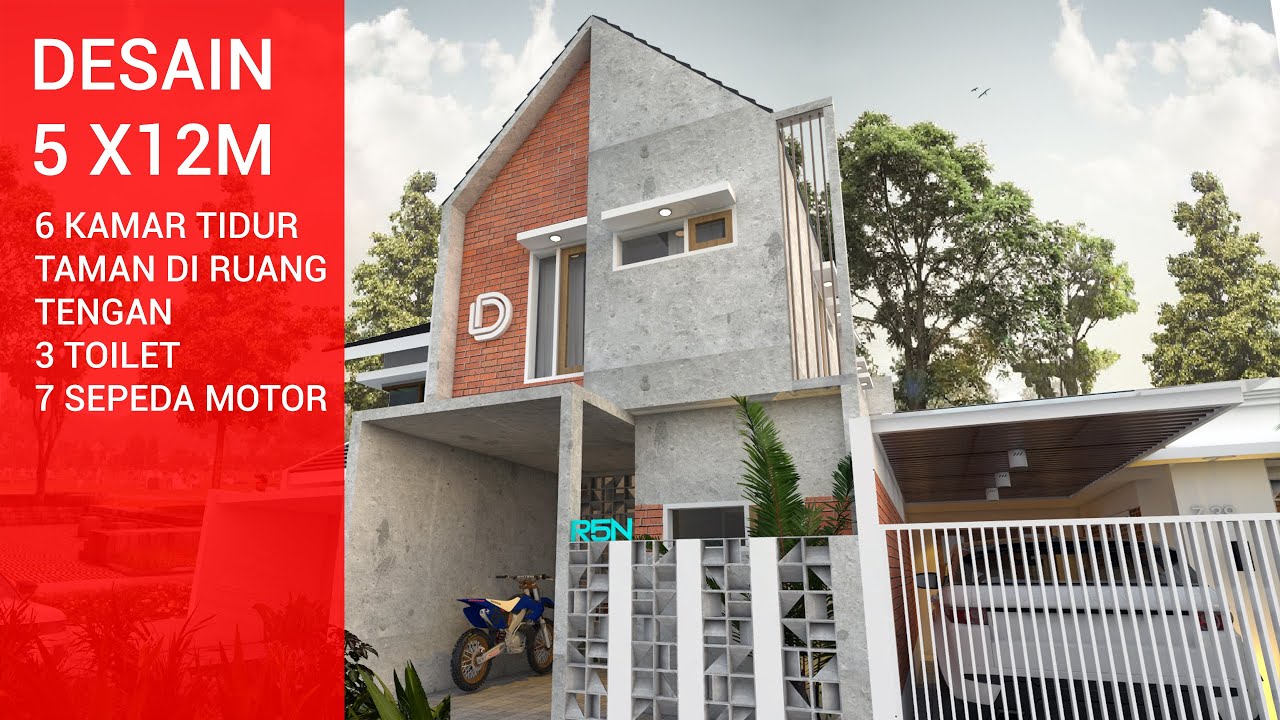 DESAIN KOSTAN 5X12M 6 KAMAR TIDUR LOH!!! - YouTube