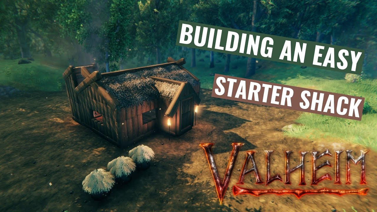 VALHEIM NEW START - HOW TO BUILD A HUMBLE SIMPLE SHACK - YouTube