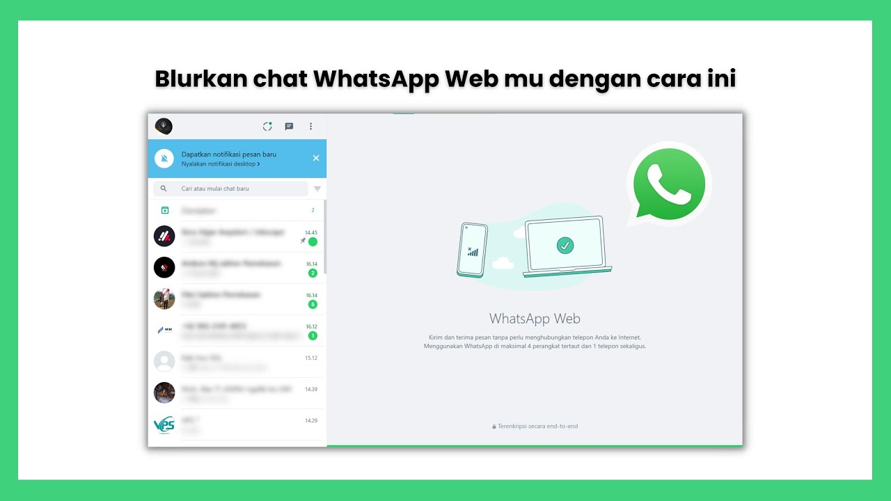 20221014 - Cara Membuat Blur Chat WhatsApp Web Pada Laptop / PC Kamu ...