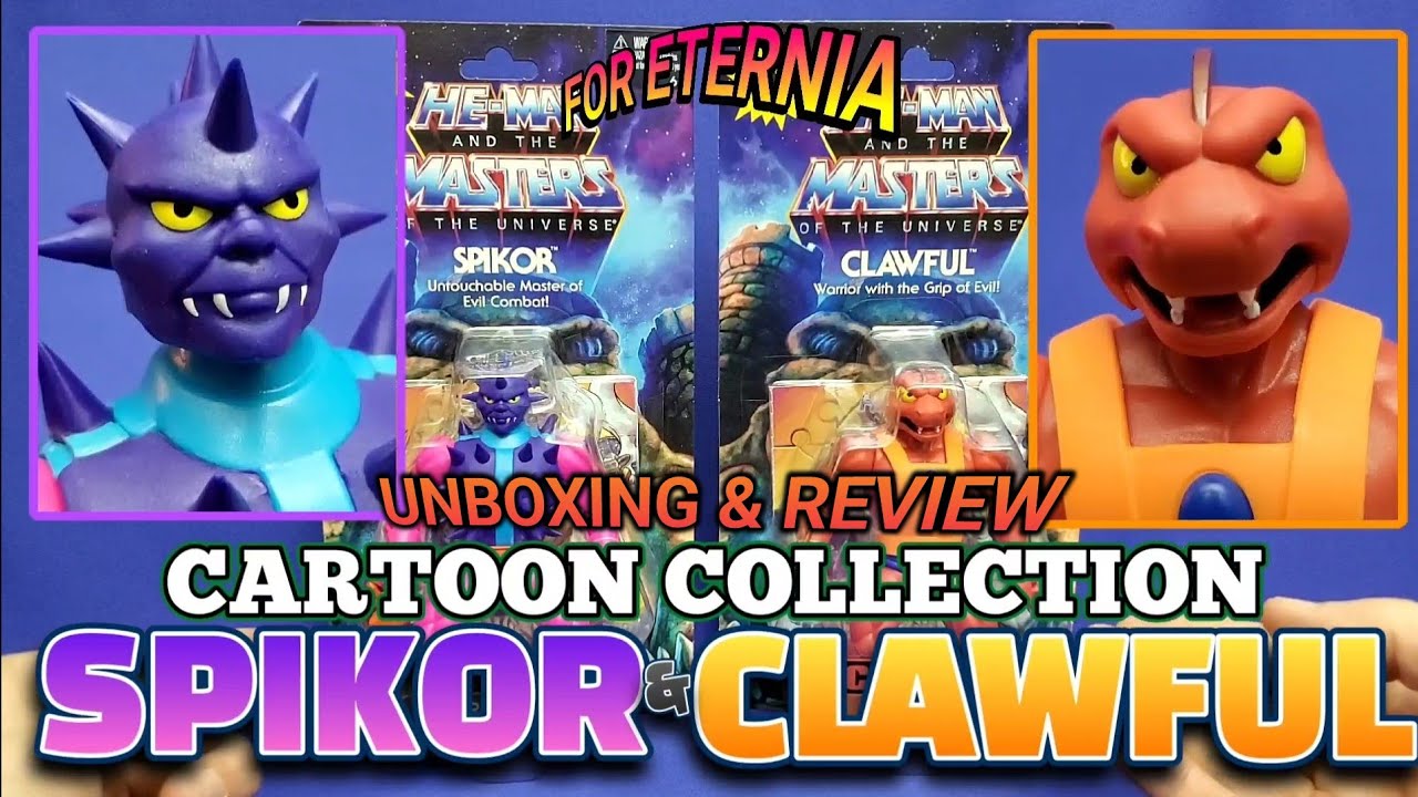 UNBOXING & REVIEW Origins Cartoon Collection SPIKOR & CLAWFUL He-Man ...