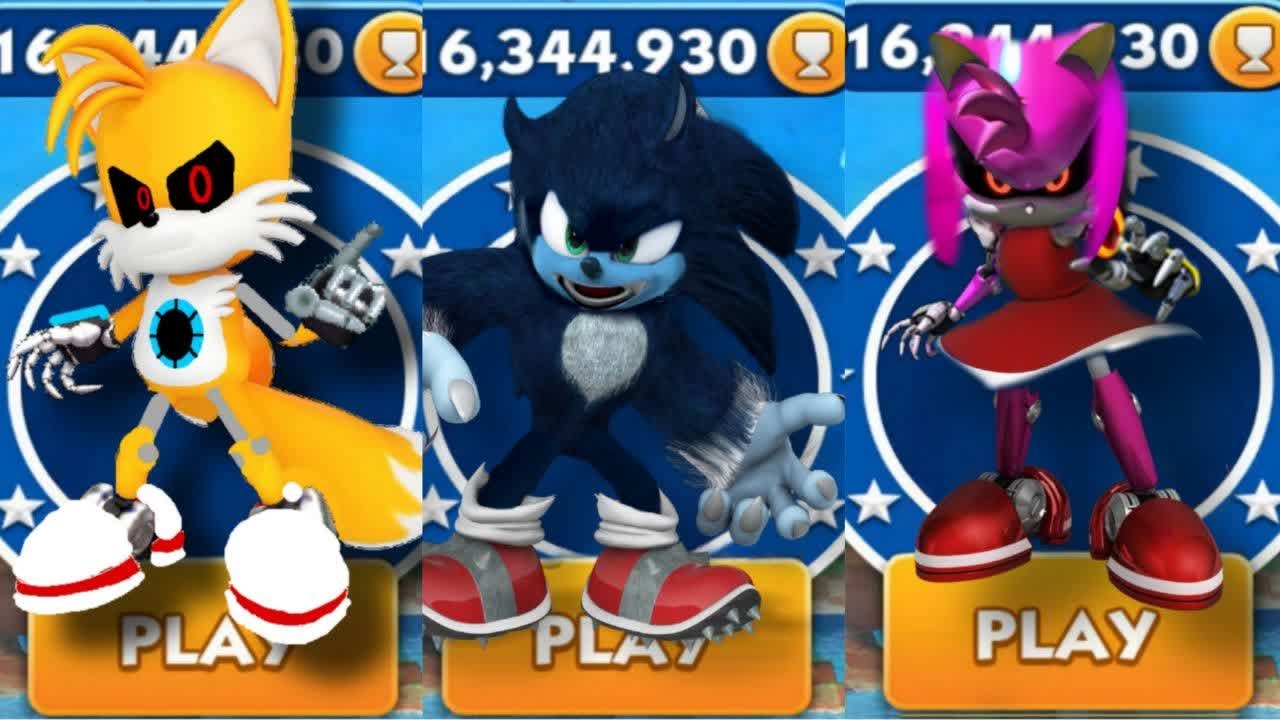 Sonic Dash - Metal Tails VS Werehog Crazy VS Metal Amy _ Movie Sonic vs ...