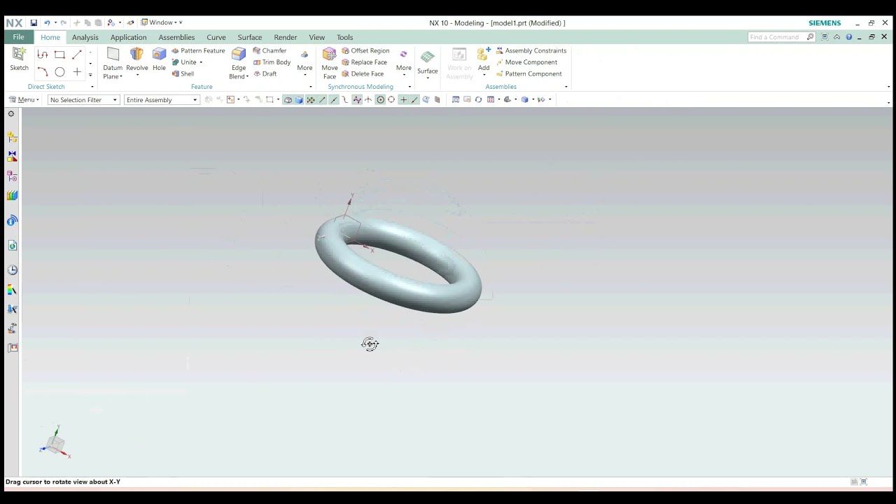 How to Make a Tyre Tube | Revolve Command| | Siemens-NX | - YouTube