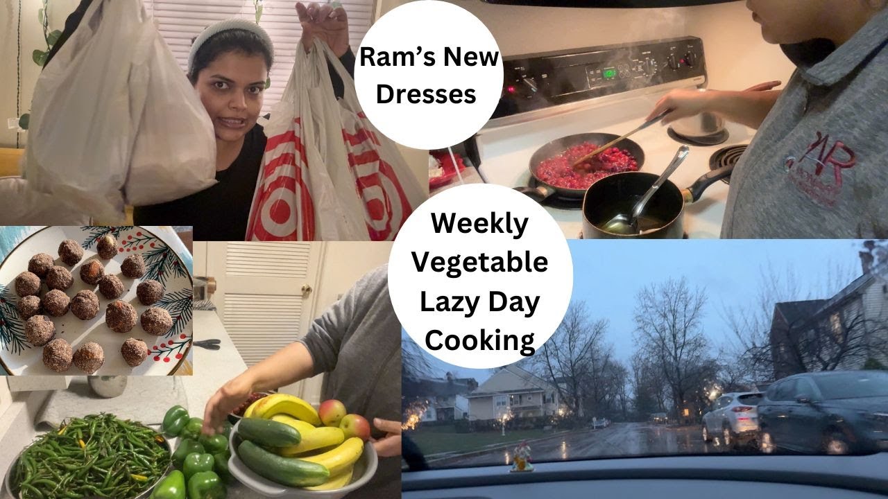 Weekly Vegetable| Lazy Day Cooking| Ram's Dresses Shopping| Preeti ...